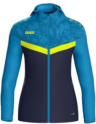 Jako Jako Kapuzenjacke Iconic Veste à Capuche, Bleu Marine/Bleu Jaune Fluo, L Hommes