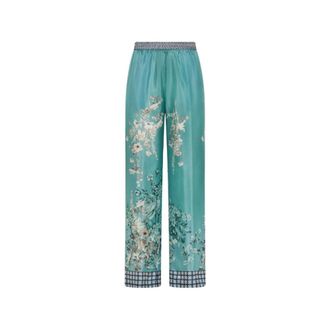 Seventy Femme, Pantalons, Vert, Taille: 40 FR Floral Print Pantalons