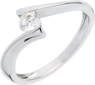 Edenly Solitär Kostbarer Kokon - Apostroph - Weißgold - Diamant 0.25 Karat - 18 Karat