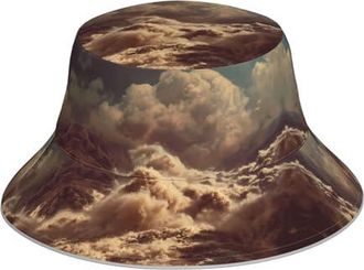 Generic Chapeau De Seau Image DInondations D&eacute;cha&icirc;n&eacute;es Chapeau De Soleil &Eacute;t&eacute; Respirant Bonnet Soleil, pour Plage, De P&ecirc;che, Sports, 56-58cm