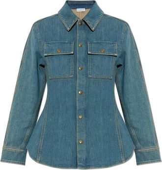 Burberry Femme, Blouses et Chemises, Bleu, Taille: 36 FR Chemise en denim Dakota