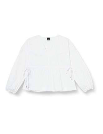 Pinko Damen Buttleship Popeline Bluse, Z04_wei&szlig; Brill, XX-Small