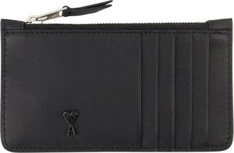 Ami Homme, Accessoires, Noir, Taille: ONE Size Porte-cartes zipp&eacute;