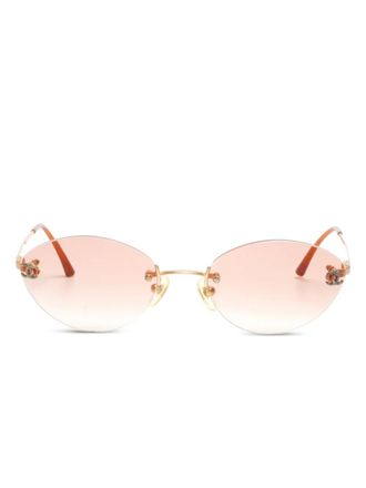 Chanel 2000s rahmenlose Sonnenbrille - Rosa