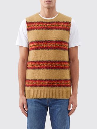 Dries Van Noten Gestreifte Strickweste von aus Alpaka-Woll-Strick mit Rundhalsausschnitt
