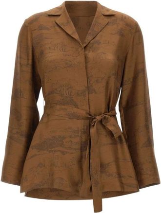 Max Mara Femme, Blouses et Chemises, Brun, Taille: 42 FR Chemises