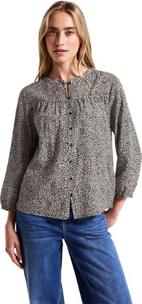 Street One Damen Strukturbluse mit Leo-Muster