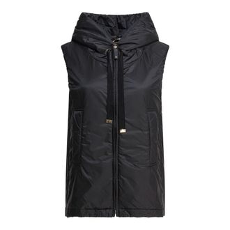 Max Mara Schwarze &auml;rmellose Steppjacke Aw25 - - Jackets - Damen - Schwarzk - S