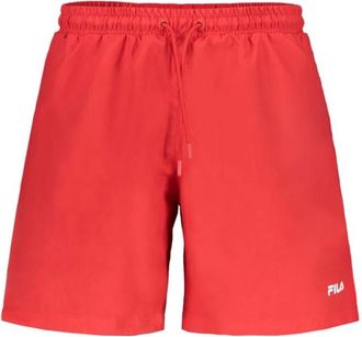 Fila Homme, Maillots de bain, Rouge, Taille: S Boxer de bain rouge avec poches