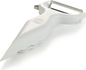 Börner Gemüseschäler (6-in-1) - Garnierschäler mit Reibe - Multifunktionsschäler für Obst & Gemüse - Schäler als Obstschäler, Universalschäler, Kartoffelschä