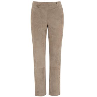 Ermanno Scervino Lederhose mit Seitentaschen - - Trousers - Damen - Beige - M