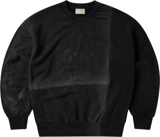 Aries Homme, Sweatshirts et sweats &agrave; capuche, Noir, Taille: L Sunbleached Column SweaT-shirt
