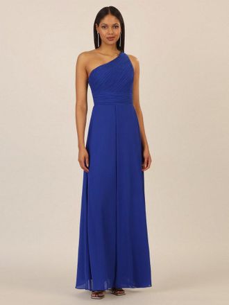 Apart Abendkleid mit Plissee- Drapierung vorne und Smoke- Einsatz hinten