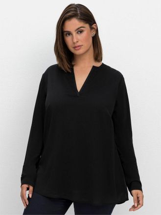 Sheego Klassische Bluse Tunika Langarm
