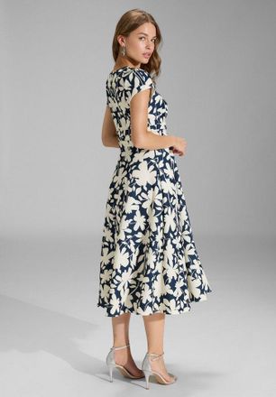 Swing Maxikleid Midi Kleid aus bedrucktem Scuba - Casual Fit