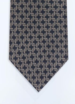 Fursac Cravate en jacquard de soie &agrave; motif - Taille Unique - Homme