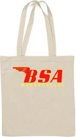 Generic BSA Motorcycles Sac fourre-tout en coton naturel Blanc