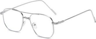 Generic Lunettes de soleil en m&eacute;tal for hommes et femmes, tendance, for la conduite quotidienne, Photo(Silver)