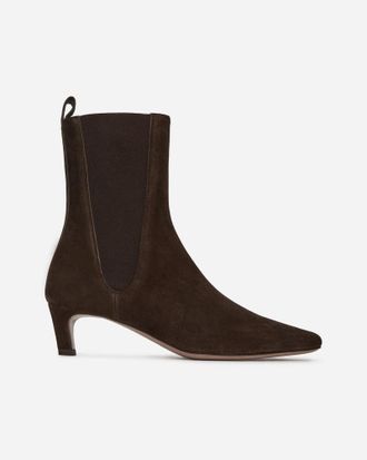 Arket Stiefelette Aus Veloursleder -Braun