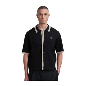 Filling Pieces Chemise Tricot Jardinier Noir - Homme - Pulls - Noir - Taille: XL