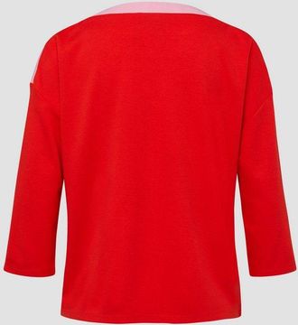 s.Oliver 3/4-Arm-Shirt T-Shirt Shirt im Relaxed Fit mit U-Boot-Ausschnitt und 3/4-&Auml;rmeln