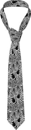 Generic Cravate Pour Homme Motif Z&egrave;bre Noir Et Blanc &Eacute;l&eacute;gant Tie Classique Cravate Pour C&eacute;l&eacute;brations F&ecirc;te Mariage