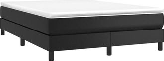 vidaXL Bettgestell Schwarz 140x200 cm Kunstleder Vidaxl