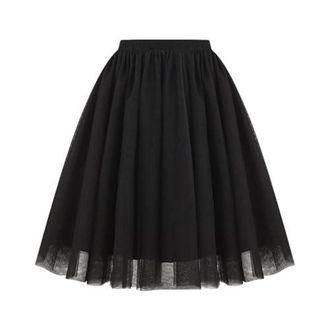 Generic MaNMaNing Jupe Plissée en Maille À La Taille Jupe Mi-Longue Femme Paillette Femme Danse Déguisement Carnaval Costume Carnaval