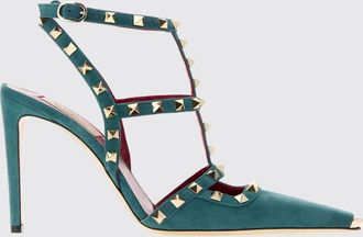 Valentino Garavani Escarpins slingback Rockstud en daim avec clous et talon aiguille