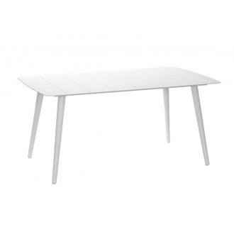 M&S Collection Table rectangulaire esprit bord de mer Blanc 160x90x74 cm