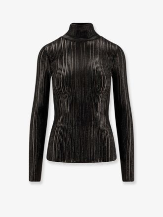 Elisabetta Franchi Metallic fabric turtleneck sweater - ELISABETTA FRANCHI - gender_Woman