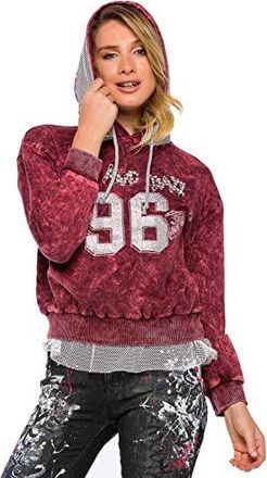 Cipo & Baxx Sweatshirt Cipo & Baxx pour Femme - WL207 - Bordeaux - L