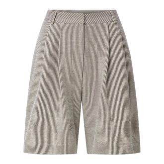 Rich & Royal Rich & Royal - Shorts Bermuda Jersey Seersucker - Femme - Shorts - Brun - Taille: 40 FR