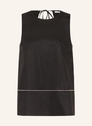 PESERICO Peserico Blusentop Mit Schmucksteinen schwarz