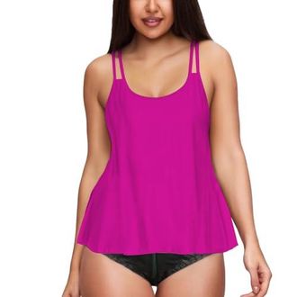 Generic Ensemble tankini pour femme - Maillot de bain 2 pi&egrave;ces - Maillot de bain push-up - Simple et &eacute;l&eacute;gant - Maillot de bain sportif rembourr&eacute; - Tankini pou