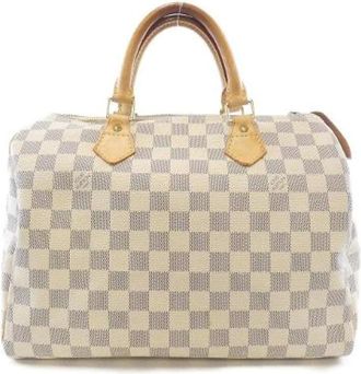 Louis Vuitton Pre-owned Speedy Damier Azur Boston Bag - Femme - Pre-owned - Beige - Taille: ONE Size
