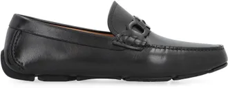 Ferragamo Mens Loafers Byte Leather Black Calf