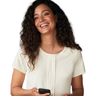 Brook Taverner Felina Bluse f&uuml;r Damen, kurz&auml;rmlig (Cremefarbe)