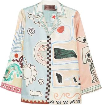 Alemais Femme, Blouses et Chemises, Multicolore, Taille: 38 FR Michelle Silk Shirt