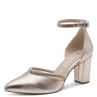 Marco Tozzi Damen Pumps weiches Feel Me Fu&szlig;bett Leder Decksohle weiches Innenfutter