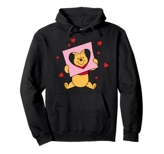 Disney Winnie The Pooh Heart Paper Valentine Pullover Hoodie