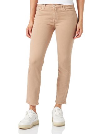 7 For All Mankind Damen Jsvyc130 Pants, Beige, 26 EU