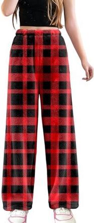 Generic Hanraz Y2k Pantalon de pyjama &agrave; carreaux pour femme - V&ecirc;tement de nuit pour lautomne et lhiver - Unisexe - Confortable - Pantalon de pyjama d&eacute;contract