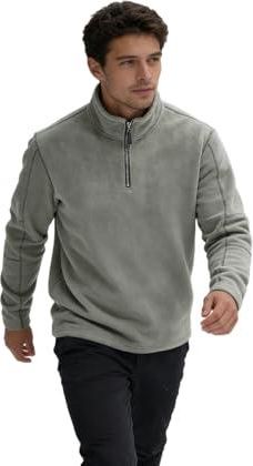 Generic Pull &agrave; manches longues pour homme - Automne et hiver - Col montant - D&eacute;contract&eacute; - Tendance - Col en V, Vert, XL