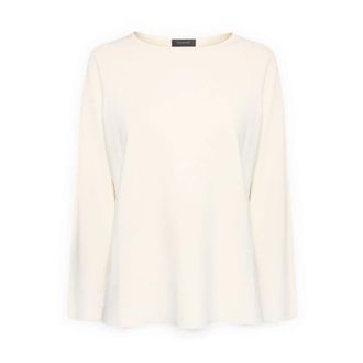 Elena Miro Viskose-Mischung Top mit U-Boot-Ausschnitt - - Tops - Damen - Wei&szlig; - 2XL