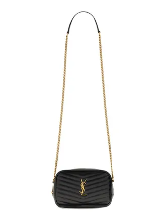 Saint Laurent Womens Mini Lou Bag Black Calf Leather Shoulder