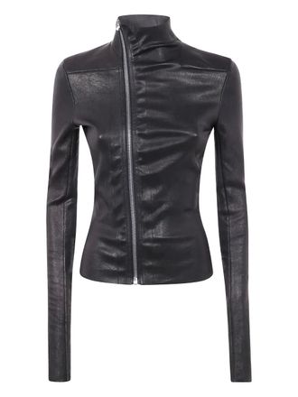 Rick Owens veste zippée à col montant - Noir
