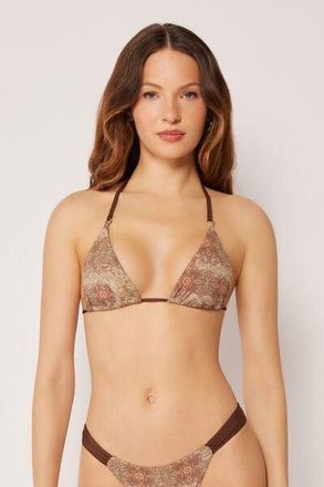Calzedonia Triangel-bikinioberteil Ethnic Boho Braun