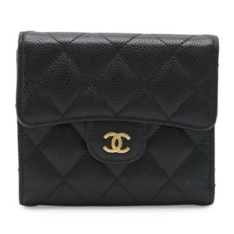 Chanel Pre-owned Classic Caviar Skin Short Wallet - - Pre-owned - Herren - Schwarzk - ONE SIZE