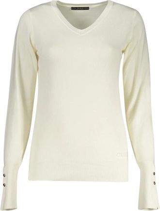 Guess Femme, Pulls, Blanc, Taille: 38 FR Long Sleeved T-Shirt
